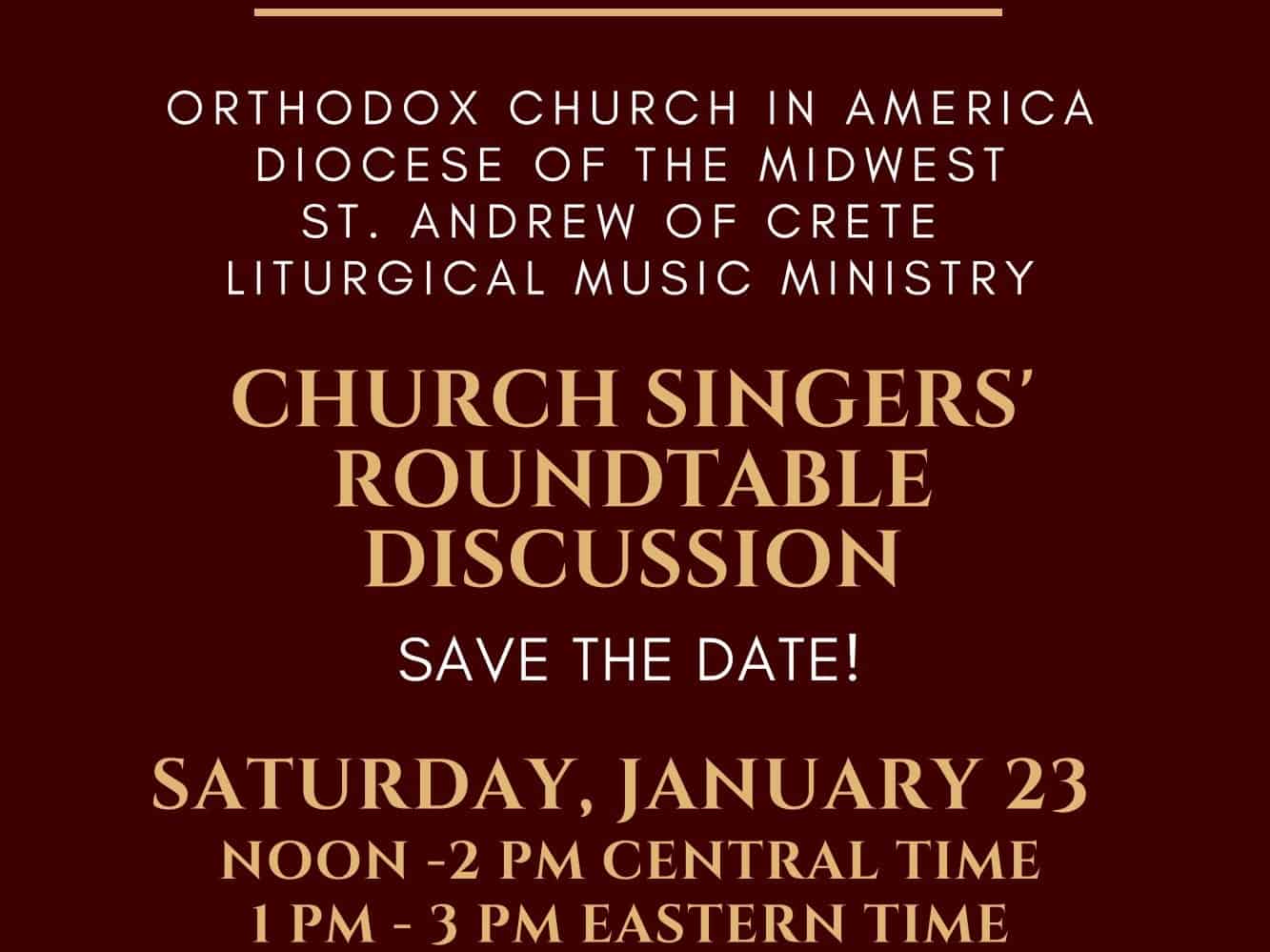 First DOM Music Ministry Roundtable Discussion Scheduled - UPDATED ...
