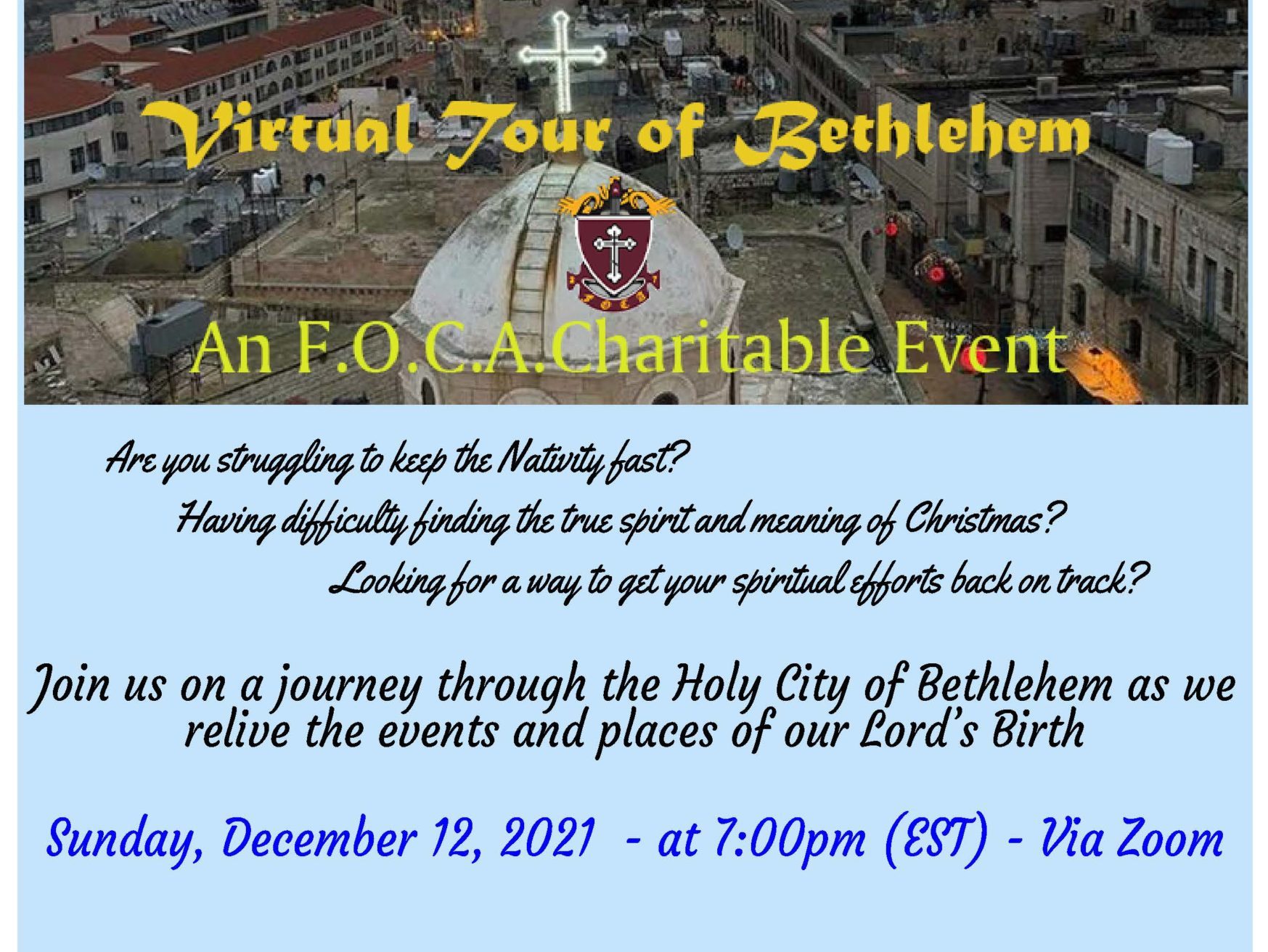 FOCA Offers Virtual Tour of Bethlehem - Diocese of the Midwest